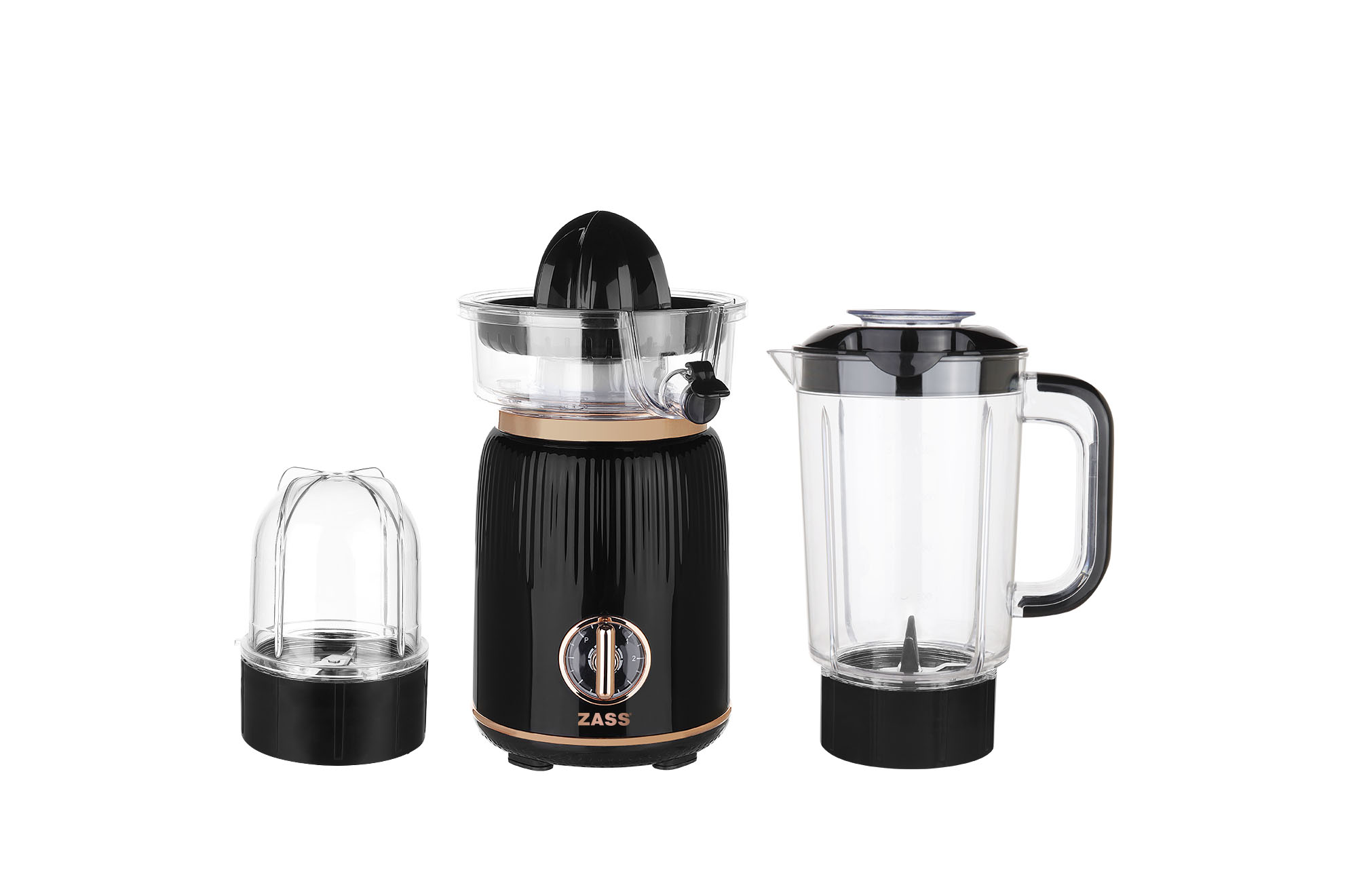 Blender de masa cu 3 accesorii Zass ZSB 21 Rose Gold, 380 W, 2 trepte ...